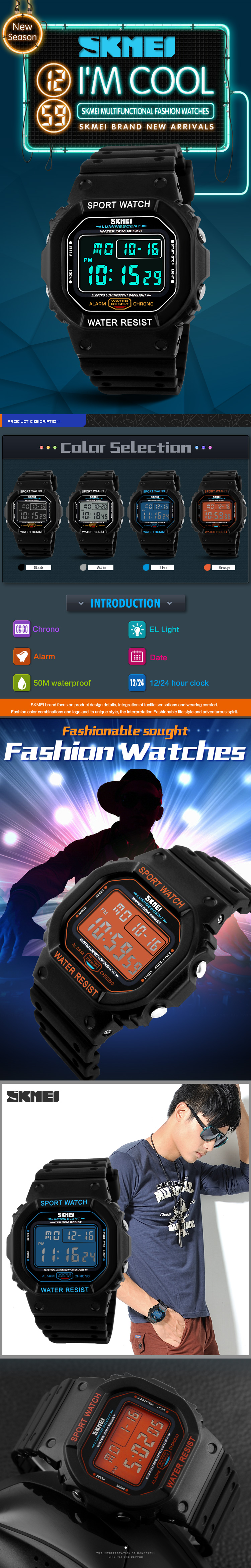 Digital Watch 1134 | SKMEI Watch