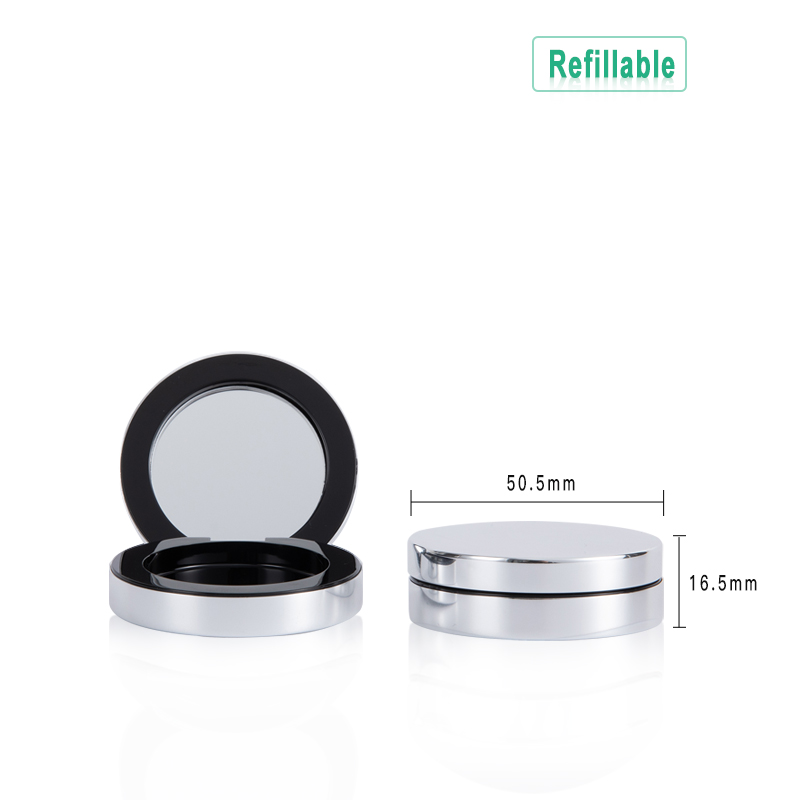 RPHF16002 Empty refillable powder compact｜Ningbo beautiful cosmetic ...